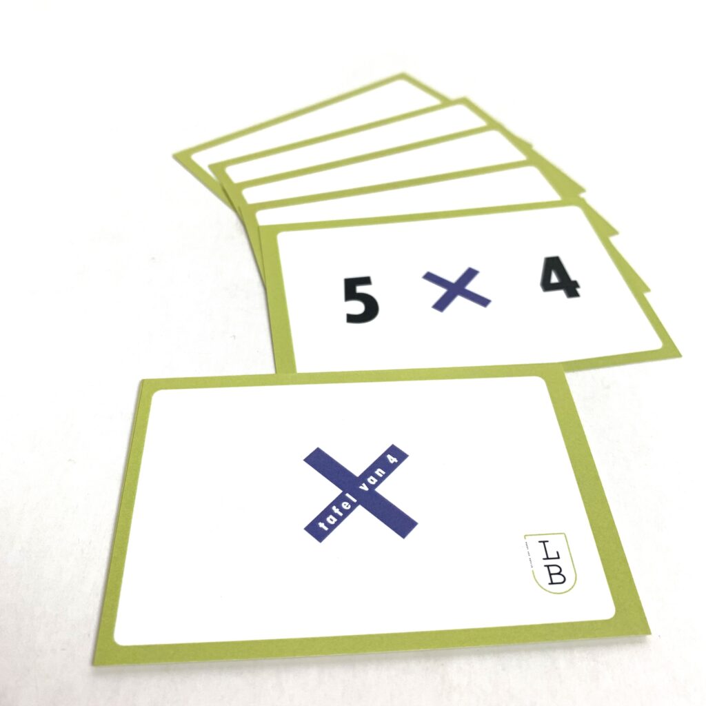 Tafelsomkaartjes - Tafel van 4 | Bewegend leren | Tafels oefenen